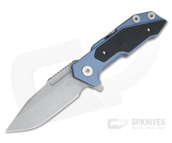 Hinderer Knives Full Track Spanto Working Finish S35VN Battle Blue ...