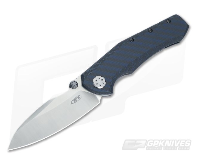 Zero Tolerance 0850 Manual Folder Blue Carbon Fiber 20CV Knife