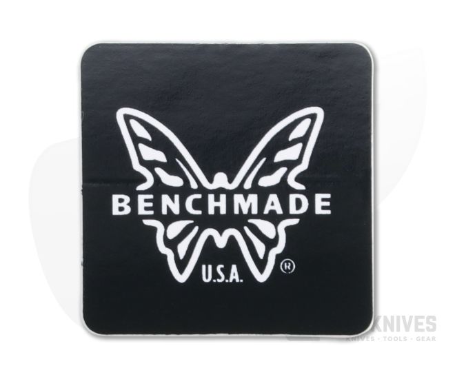 Benchmade Black and White Butterfly Logo 1x1 Sticker For Sale