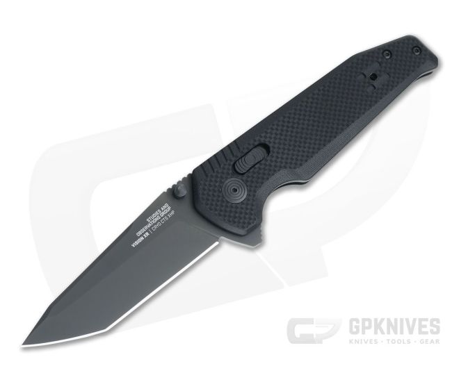 SOG Vision XR Tanto Blackout Plain XHP Black G10 XR Lock Flipper ...