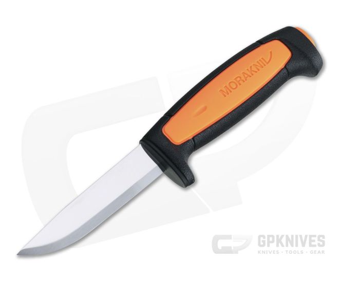 Mora of Sweden Basic 546 Stainless Black and Orange Fixed Blade Knife ...