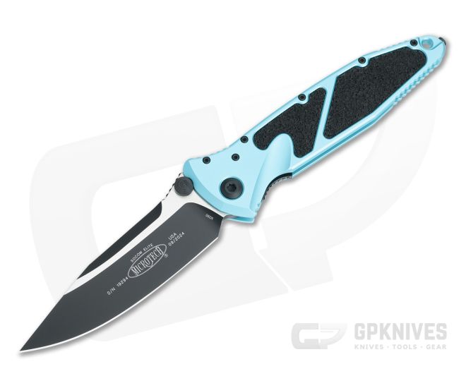 Microtech Socom Elite S/E - Turquoise Handle - Black Standard Blade