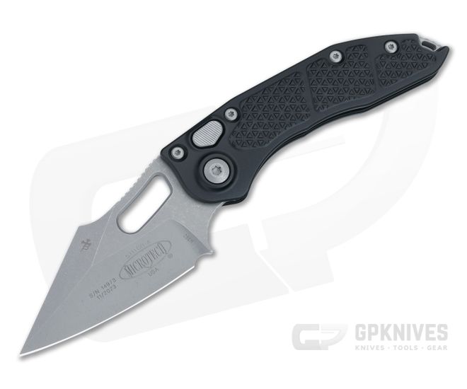 Microtech Stitch Black Aluminum Automatic Apocalyptic M390 169-10AP