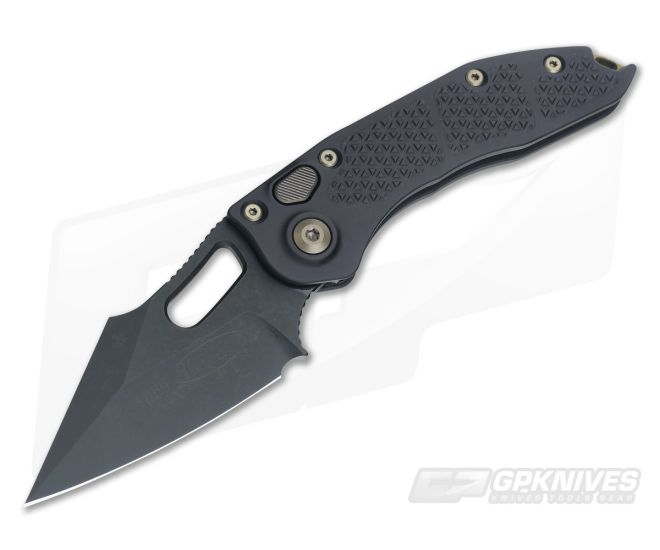 Microtech Knives Stitch DLC Borka Black 3.75" Bohler M390 Steel Automatic