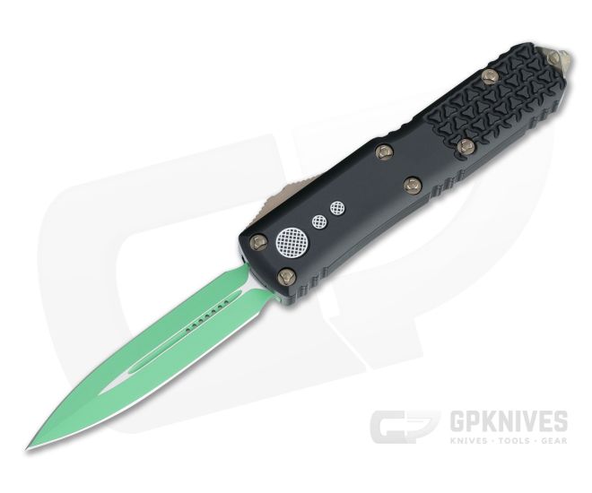 Microtech UTX-85 D/E Jedi Master Green Double Edge OTF Automatic Knife ...