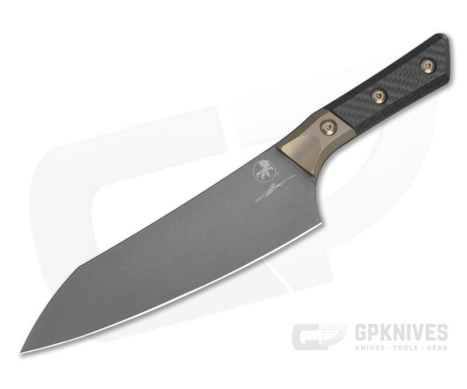 Microtech Chef's Knife - Carbon Fiber - Bronze Titanium Bolster - DLC ...