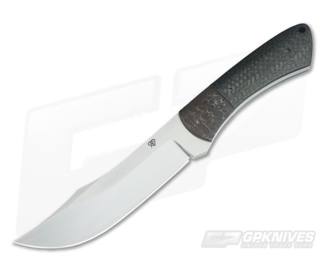 Aaron Frederick 3PS Scimitar CPM-154 Fixed Blade Damascus Bolster ...
