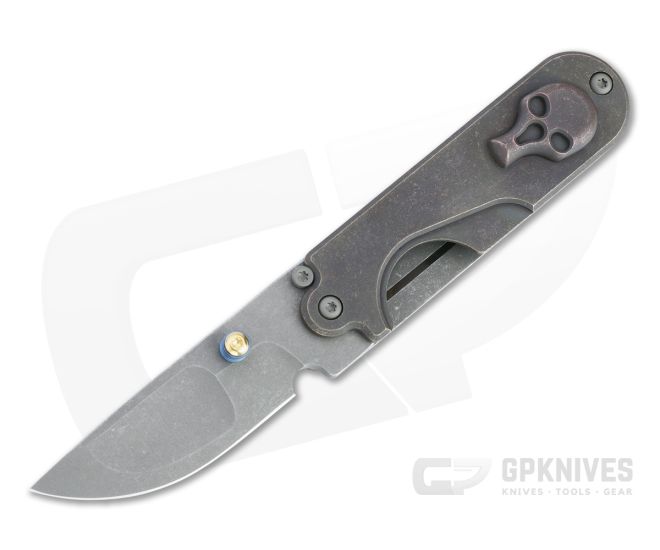 Serge Panchenko Custom Bean Drop Point Acid Washed Nitro-V Copper Skull ...