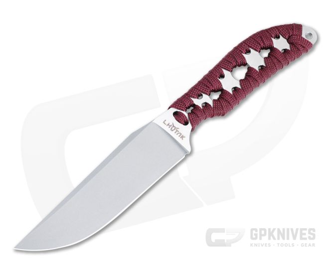 Lhotak Designs Fixed Blade with Red Paracord Wrap Handle and ATI 425 ...