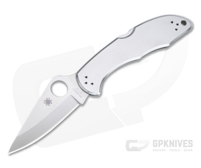 Spyderco Delica 4 Satin VG10 Stainless Steel Back Lock Folding Knife ...