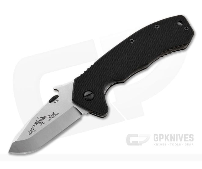 Emerson CQC 14 Snubby Stonewashed Plain Edge 154CM Knife