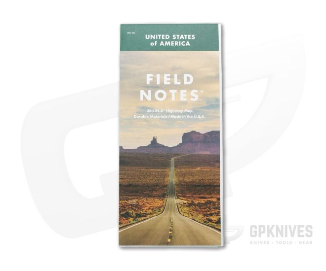 Field Notes National Highway Map Limited Edition Folding Map For Sale