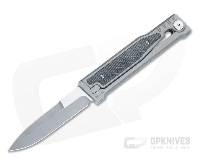 Reate EXO Exoskeleton Design Double Edge CPM 3V Black Micarta Manual ...