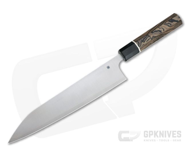 Spyderco Carter Itamae Gyuto Super Blue/SUS410 Burl G10 Kitchen Knife ...