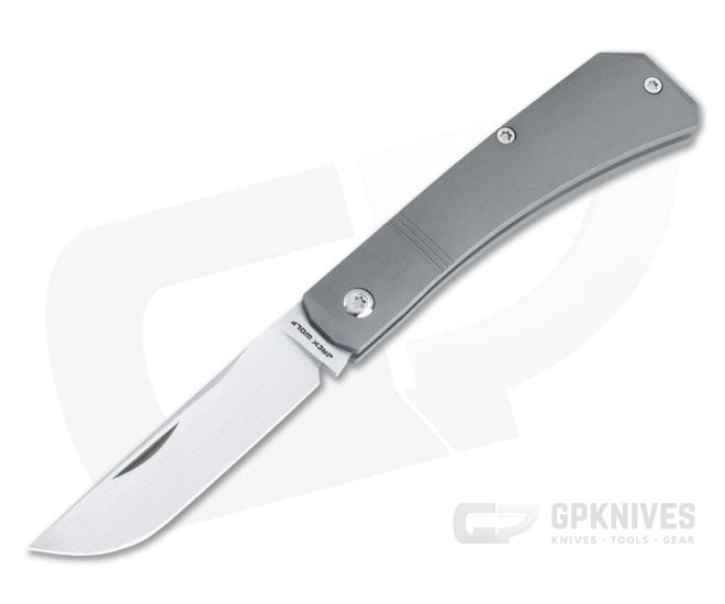 Jack Wolf Knives Pioneer Jack Slip Joint Knife Smooth Titanium PIONE-01 ...