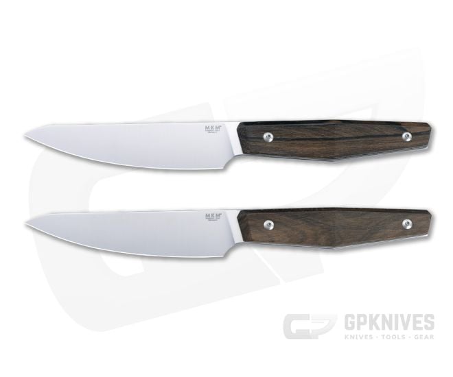 MKM Prima Steak Knife Ziricote Wood 2-Piece Set