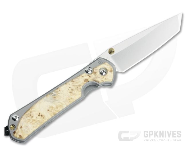 Chris Reeve Small Sebenza 31 - Left Handed - Box Elder - Tanto