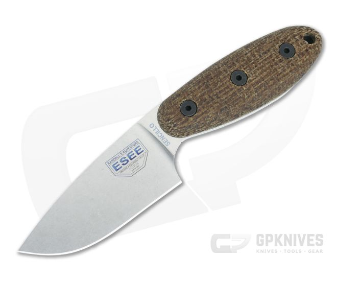 ESEE Sencillo MagnaCut Fixed Knife Burlap Handles