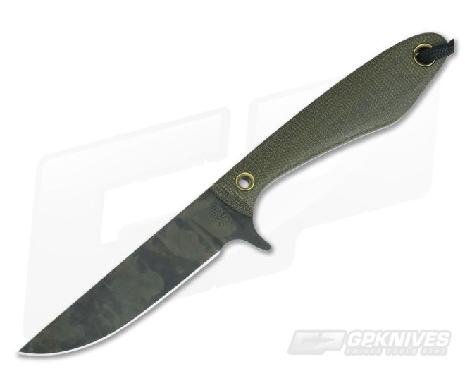 Smith & Sons Spur Original Patina 1095 OD Green Canvas Micarta EDC ...