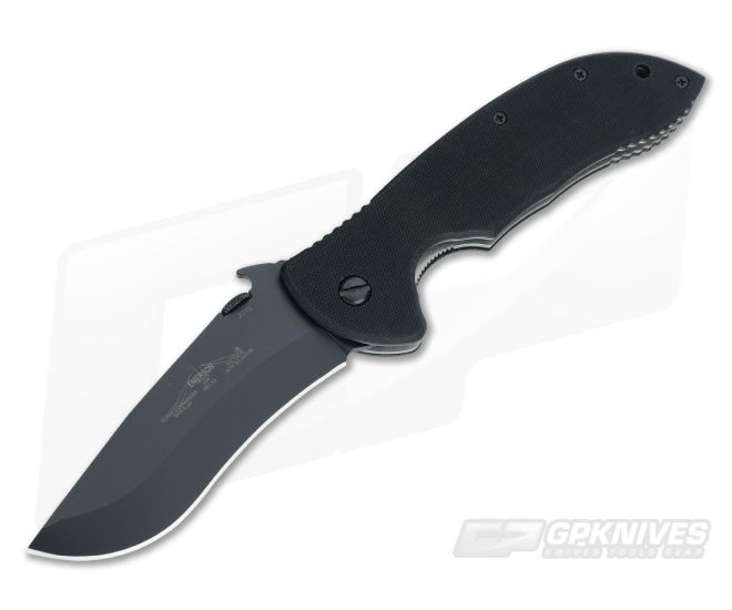 Emerson Super Commander Black Plain Blade 154CM