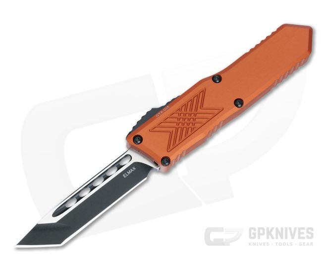 Guardian Tactical GTX-025 Tanto Burnt Orange OTF Black Two Tone ELMAX ...