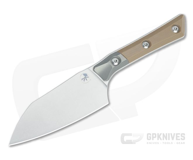 Microtech Santoku 4.2" - Coyote Tan G10 - Titanium Bolster - Stonewash ...