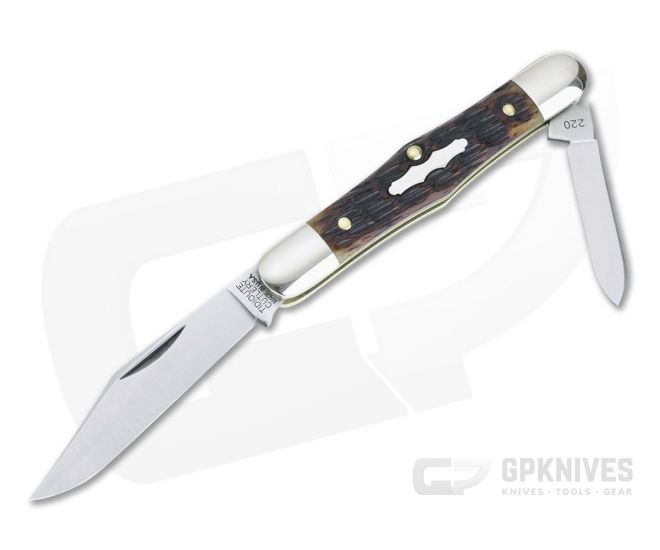 Tidioute #33 Conductor Pen Knife Antique Autumn Jigged Bone Slip Joint ...